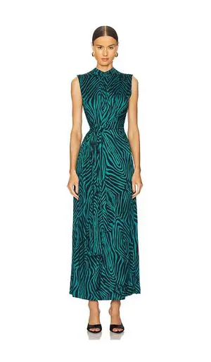 Diane Von Furstenberg Geri Maxi Dress - Zebra Blue