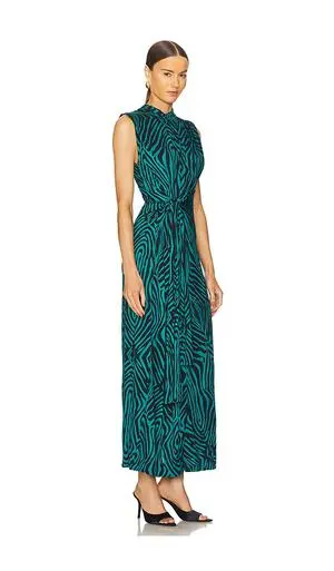 Diane Von Furstenberg Geri Maxi Dress - Zebra Blue