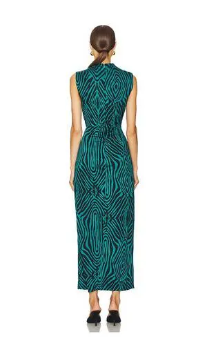 Diane Von Furstenberg Geri Maxi Dress - Zebra Blue