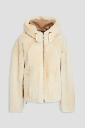 DOM GOOR Aviator Shearling Hooded Jacket