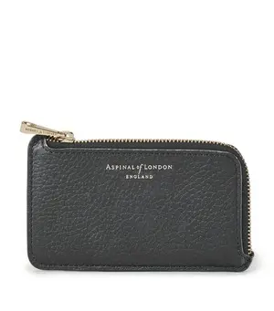ASPINAL OF LONDON Small Leather Coin Purse - Black
