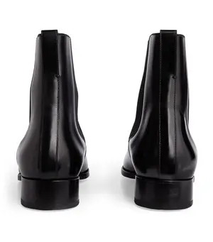 TOM FORD Patent Leather Chelsea Boots - Black
