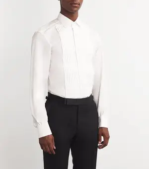 TOM FORD Cotton Pleated-front Evening Shirt