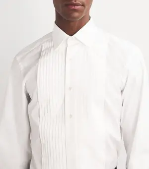TOM FORD Cotton Pleated-front Evening Shirt