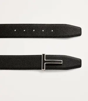 TOM FORD Leather Reversible T Icon Belt