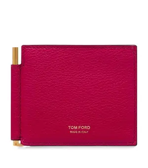 TOM FORD Leather T-line Money Clip Wallet