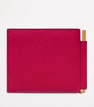 TOM FORD Leather T-line Money Clip Wallet