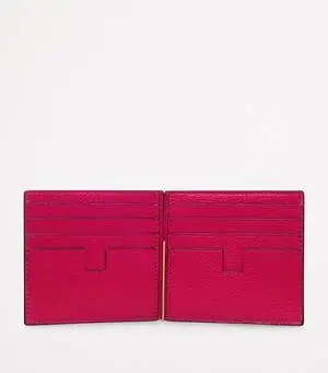 TOM FORD Leather T-line Money Clip Wallet