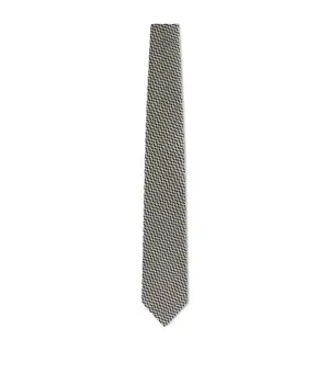 TOM FORD Silk Jacquard Standard Neck Tie - Black