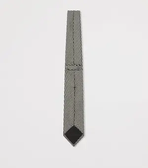 TOM FORD Silk Jacquard Standard Neck Tie - Black