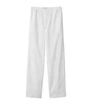 Miu Miu Embroidered Logo Pyjama Trousers - White