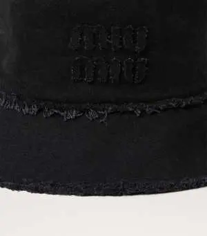 Miu Miu Logo Denim Bucket Hat