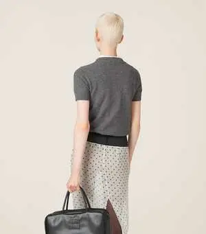 Miu Miu Cashmere Sweater With Logo