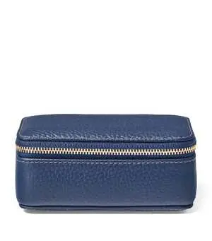 ASPINAL OF LONDON Medium Leather Jewellery Case - Blue