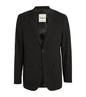 Sandro Virgin Wool Blazer - Black