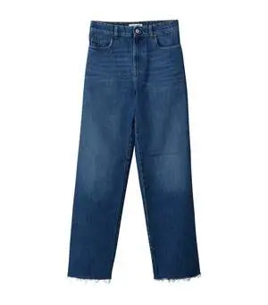 Miu Miu Raw Edge Hem Jeans For Women