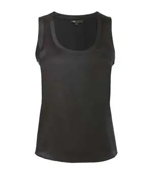 Maje Stretch-silk Tank Top - Black