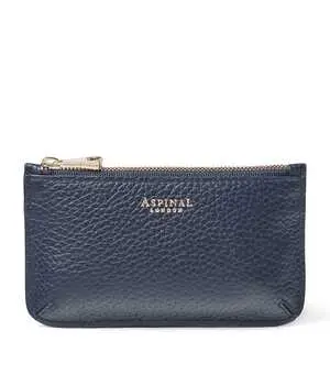 ASPINAL OF LONDON Leather Ella Card Holder - Navy