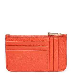 ASPINAL OF LONDON Leather Ella Card Holder Orange