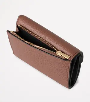 Mulberry Leather Folded Multi-card Wallet - Brown