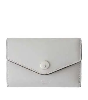 Mulberry Leather Folded Multi-card Wallet Grey
