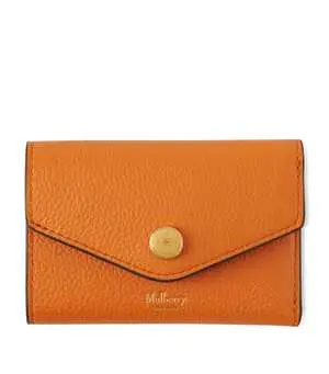Mulberry Leather Folded Multi-card Wallet Orange