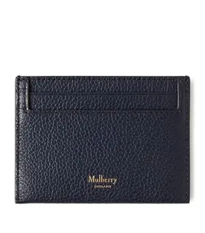 Mulberry Grained Leather Card Holder Blue