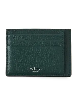 Mulberry Grained Leather Card Holder Green
