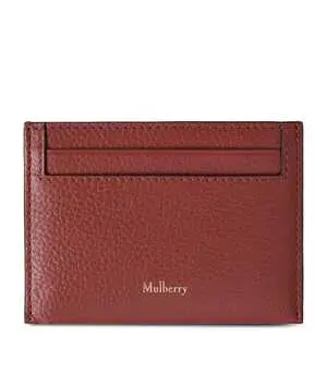 Mulberry Grained Leather Card Holder Red