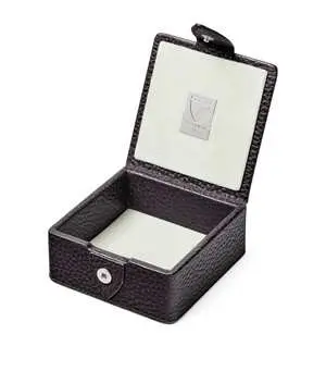 ASPINAL OF LONDON Small Leather Stud Box - Black