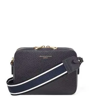 ASPINAL OF LONDON Leather Camera Bag - Navy