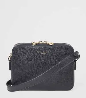 ASPINAL OF LONDON Leather Camera Bag - Navy