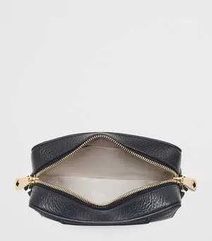 ASPINAL OF LONDON Leather Camera Bag - Navy
