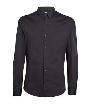Sandro Cotton-blend Long-sleeve Shirt - Black