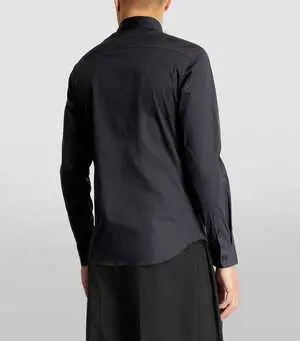 Sandro Cotton-blend Long-sleeve Shirt - Black