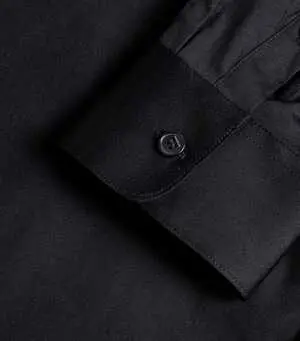 Sandro Cotton-blend Long-sleeve Shirt - Black