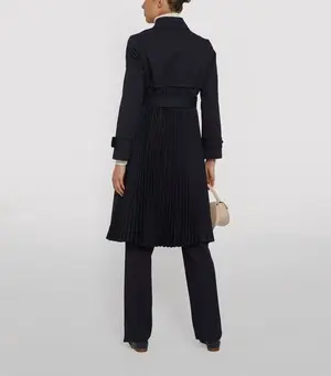 Sandro Pleated Trench Coat