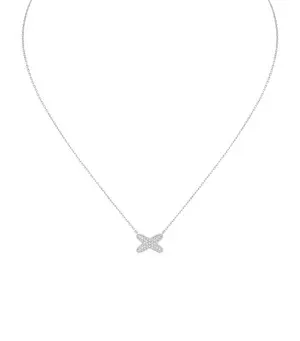 CHAUMET Jeux De Liens White Gold And Diamond Pendant Necklace - Silver