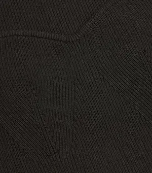 Maje Short-sleeve Ribbed Top - Black
