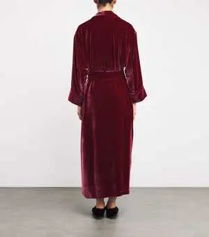 DANIEL HANSON Velvet Silk-lined Robe