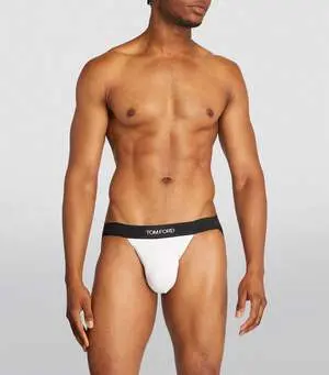 TOM FORD Logo Jock Strap - White
