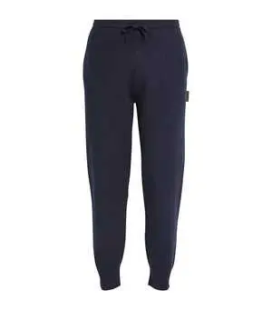 Sandro Patch-detail Sweatpants - Blue