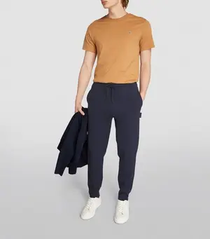 Sandro Patch-detail Sweatpants - Blue