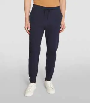 Sandro Patch-detail Sweatpants - Blue