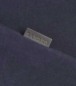 Sandro Patch-detail Sweatpants - Blue