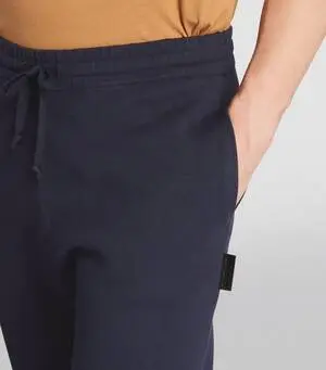 Sandro Patch-detail Sweatpants - Blue