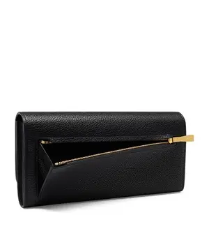 Mulberry Leather Continental Wallet - Black