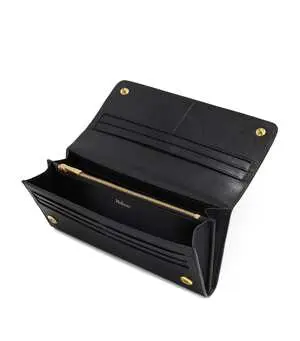 Mulberry Leather Continental Wallet - Black