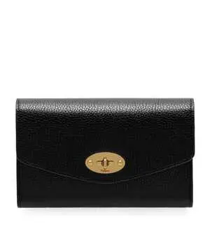 Mulberry Medium Leather Darley Wallet Black