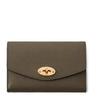 Mulberry Medium Leather Darley Wallet Green